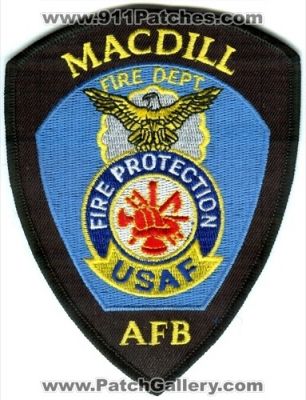 Florida - Macdill Air Force Base AFB Fire Department USAF Military Patch (Florida ...