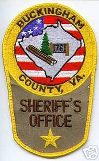 Virginia - Buckingham County Sheriff's Office - PatchGallery.com Online Virtual Patch Collection ...