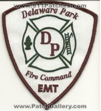 Delaware - Delaware Park Fire Command EMT (Delaware) - PatchGallery.com ...