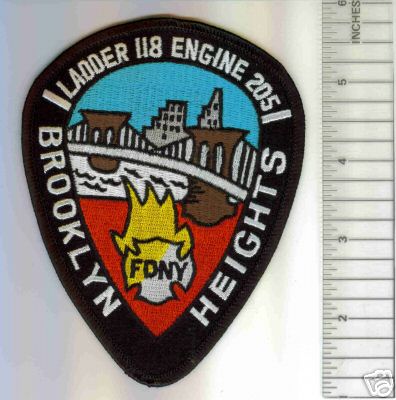 New York - FDNY Fire Engine 205 Ladder 118 (New York) - PatchGallery ...