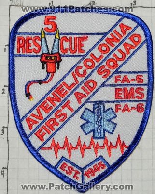 New Jersey - Avenel Colonia First Aid Squad (New Jersey) - PatchGallery ...