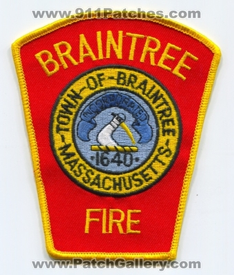 Massachusetts - Braintree Fire Department Patch (Massachusetts ...