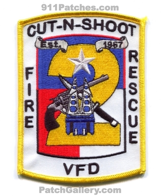 Texas - Cut-n-Shoot Volunteer Fire Rescue Department 2 Patch (Texas ...