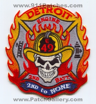 Michigan - Detroit Fire Department Engine 49 2nd Battalion Patch ...