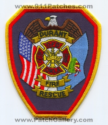 Oklahoma - Durant Fire Rescue Department Patch (Oklahoma) - PatchGallery.com Online Virtual ...