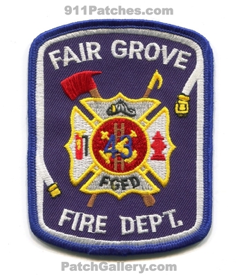 North Carolina - Fair Grove Fire Department Patch (North Carolina ...
