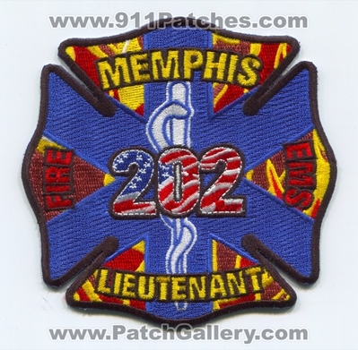 Tennessee - Memphis Fire Department EMS Lieutenant 202 Patch (Tennessee ...