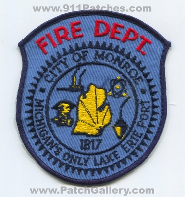 Michigan - Monroe Fire Department Patch (Michigan) - PatchGallery.com Online Virtual Patch ...