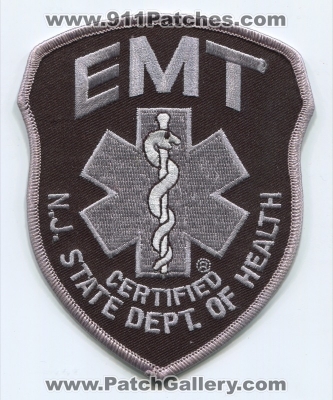 New Jersey - New Jersey State Department of Health Certified EMT Patch ...