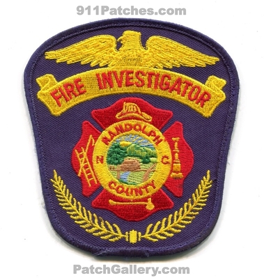 North Carolina - Randolph County Fire Department Investigator Patch ...