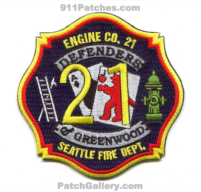 Washington - Seattle Fire Department Engine 21 Patch (Washington ...
