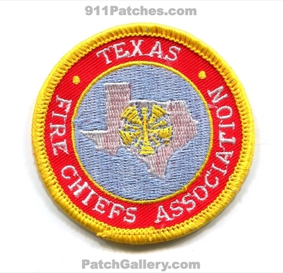 Texas - Texas Fire Chiefs Association Patch (Texas) - PatchGallery.com ...