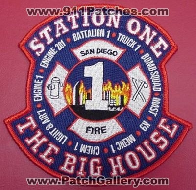 California - San Diego Fire Station 1 (California) - PatchGallery.com Online Virtual Patch ...